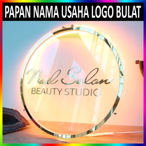 Promo Papan Nama Toko Papan Usaha Logo Sign Akrilik Nyala Backlight LED ...