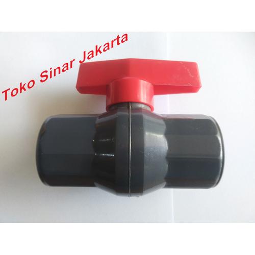 Jual Stop Kran 1 " Inch DRAT Plastik Stopkran Air Pipa PVC Pompa Ball ...