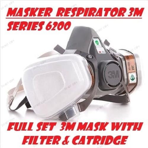 Jual Masker Gas Respirator Masker Cat Masker Lab - 6200 3M - Jakarta ...