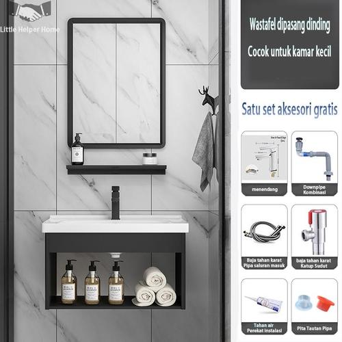 Jual Wastafel Kamar Mandi Set Kabinet（Ukuran 43/50cm）Wastafel Minimalis Wastafel Dinding Kabinet ...