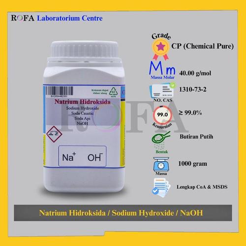 Jual Natrium Hidroksida / Sodium Hydroxide / Naoh Cp Butiran 1000 Gram ...
