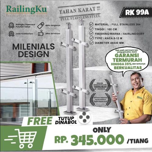 Jual Railing Tangga Stainless Milenials Desain Tiang Railingku RK 99A ...