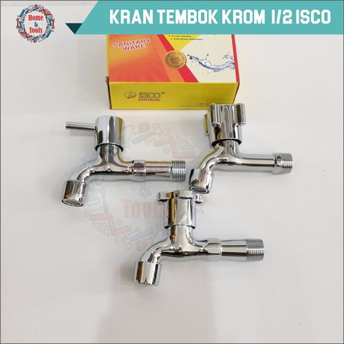 Jual KRAN TEMBOK KROM ISCO 1/2/KRAN DINDING/KRAN TANAM/CROSS HANDLE ...