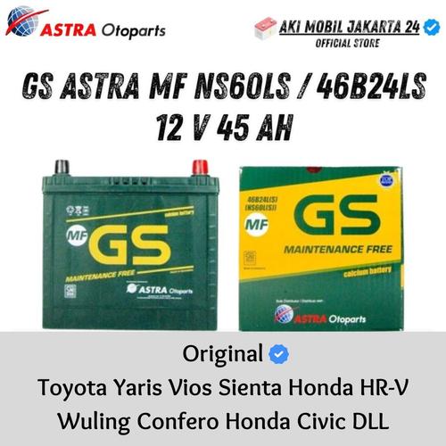 Jual Aki Mobil YARIS VIOS HRV CRV GS Astra NS60LS Aki Kering 12V / 45 Ah - Jakarta Selatan ...