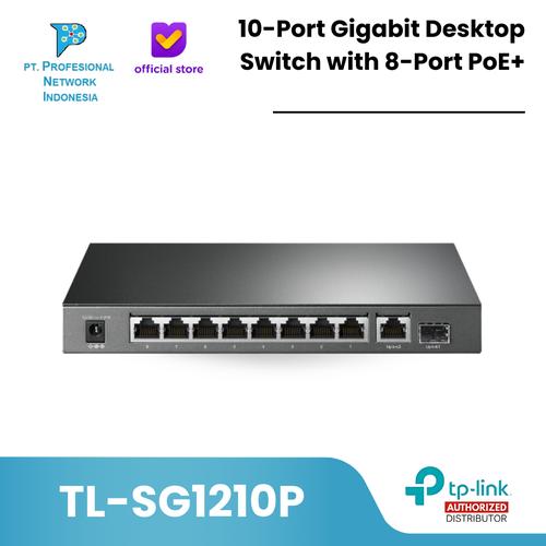 Promo TP-Link TL-SG1210P 10-Port Gigabit Desktop Switch with 8-Port ...