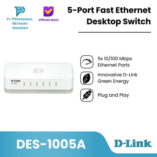 Jual D-LINK DES-1005A/C 5-Port Fast Ethernet Desktop Switch ...