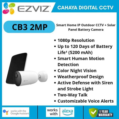 Jual EZVIZ CB3 2MP Smart Home IP Outdoor CCTV + Solar Panel Battery ...