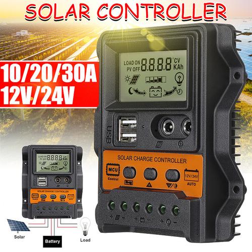Jual Solstellar 30A PWM Solar Charge Controller Dengan Layar LCD 12V ...