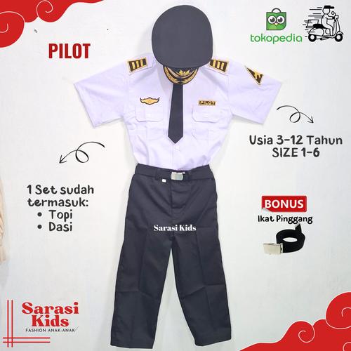 Jual Baju Pilot anak laki laki kostum pilot anak anak pakaian profesi ...