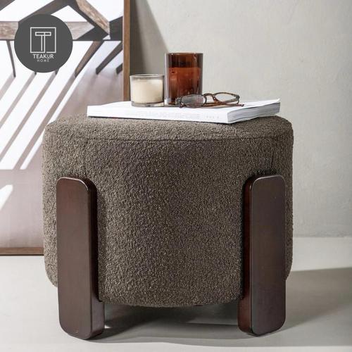Jual Stool bulat unik jati minimalis/stool kaki 4 jati/sofa duduk kecil ...