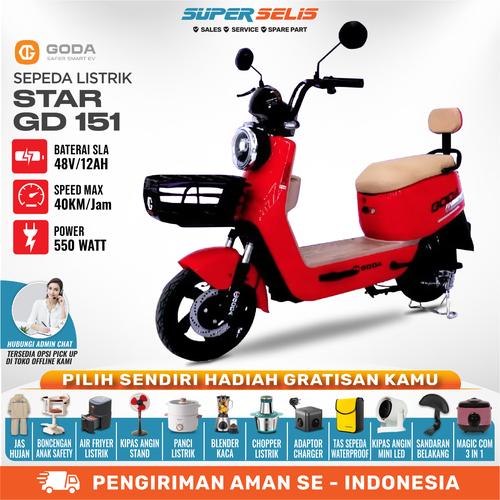 Jual Sepeda Listrik GODA 151 STAR 48V 12AH 48V/12AH Selis Garansi Resmi ...