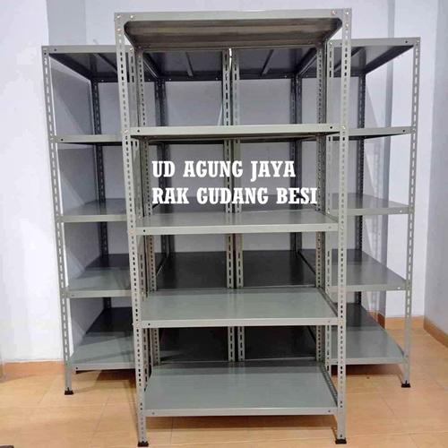 Jual Rak besi siku Lubang 100x40cm 5 Susun Hitam Putih Merah Biru ...