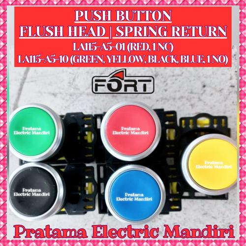 Jual FORT PUSH BUTTON FLUSH HEAD SPRING 22MM LA115 LA115-A5-01 LA115-A5 ...