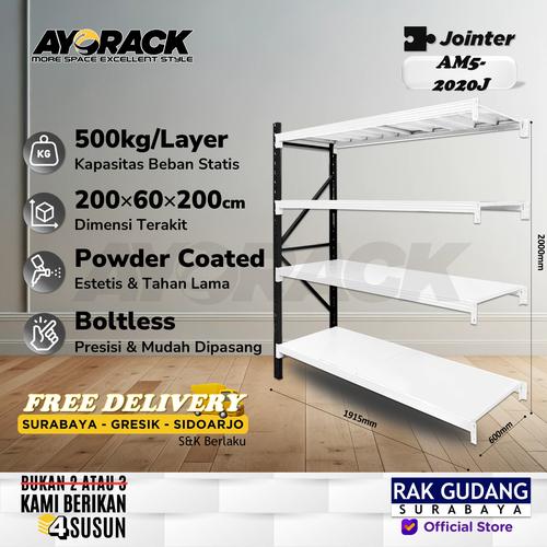Jual RAK GUDANG 4 SUSUN 2 METER AYORACK AM5-2020J MEDIUM DUTY JOINTER ...