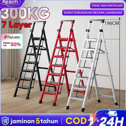 Jual REAIM Tangga Lipat Multifungsi 3/4/5/6/7 Setp Tangga Rumah Lipat ...