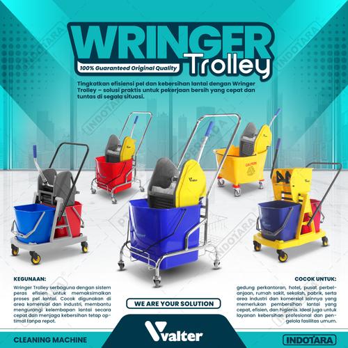 Promo Alat Pel Mop Wringer Trolley Single & Double Bucket Valter - WBT ...