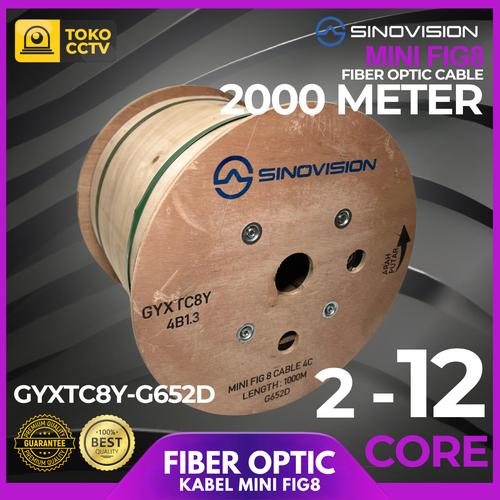 Jual Kabel FIG8 Fiber Optik 2 Core 4 Core 1000M 2000M 1KM 2 KM FO ...