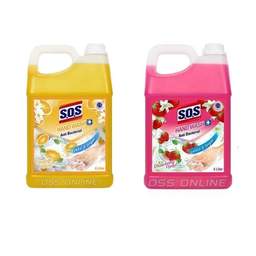 Jual SOS Handwash Sabun Cuci Tangan Jerigen 4 Liter 4L Anti Bakterial ...