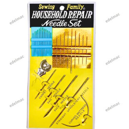 Jual Set Lengkap Jarum Jahit Sulam Tangan Jarum Lengkung C Lobang Besar ...