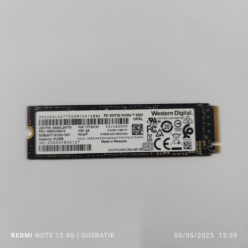 Jual ssd m.2 nvme 512gb western digital sn730 sn720 wd murah - Jakarta ...