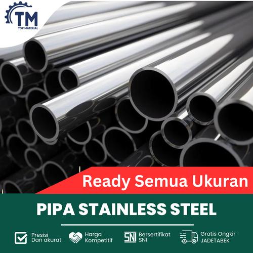 Jual Pipa Stainless Steel SS SUS 304 316L 201 SCH 10 Diameter 3/8" 1/2 ...