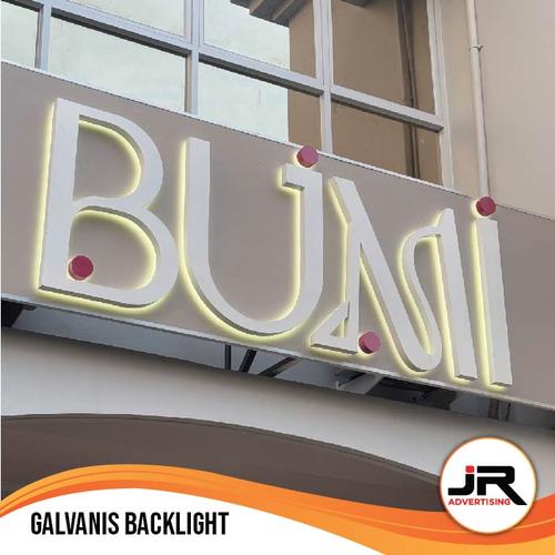 Jual Huruf Timbul / Signage Galvanis LED Backlight Custom Letter Sign ...