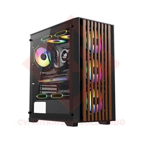 Jual VenomRX Casing PC Riva Wood Series ATX With 4x120mm ARGB Fan ...
