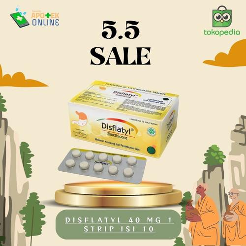 Jual DISFLATYL 40 MG 1 STRIP ISI 10 TABLET/SIMETHICONE/KEMBUNG ...