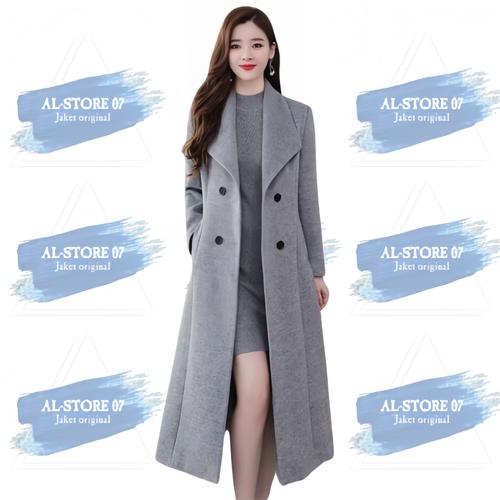 Jual Coat Winter Korea Wanita Panjang Tebal untuk Musim Dingin - Grey M - Nevy, S - Kab. Garut ...