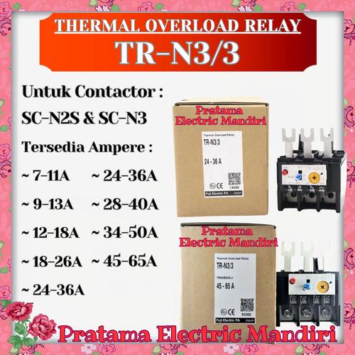 Jual Thermal Overload Relay TR-N3/3 Fuji Electric - 34-50A - Jakarta Barat - Pratama Electric ...