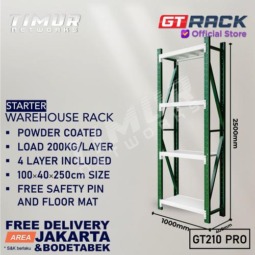 Promo RAK GUDANG BESI GT RACK GT210 PRO – WAREHOUSE RACK 200KG TINGGI 4 ...