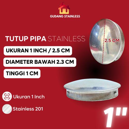 Jual Dop/Tutup dalam Pipa Stainless 202 1" Inch (25mm) Tebal ...