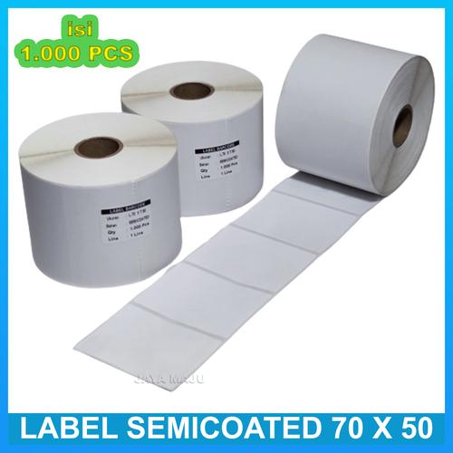 Jual LABEL BARCODE 70 x 50 KERTAS STICKER SEMICOATED 70x50 mm Isi 1.000 ...
