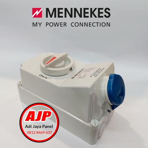 Jual socket surface mennekes interlock 16a 3pin 1ph ip44 kode 7002A ...