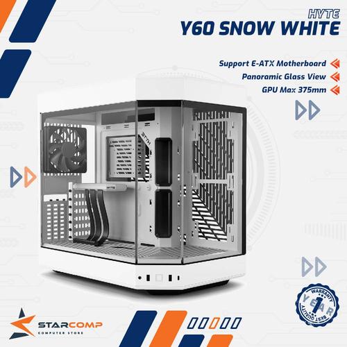 Promo HYTE Y60 Snow White ATX Modern Aesthetic Dual Chamber Casing PC ...