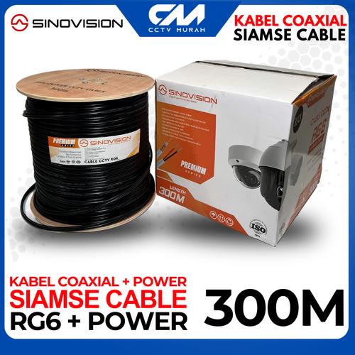 Jual Kabel Coaxial CCTV Sinovision RG6+Power Kabel 300 Meter Outdoor - Siovision - Jakarta Barat ...