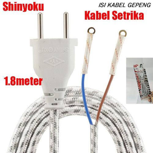 Jual Kabel Setrika Shinyoku ZEBRA 1.8 meter Universal Arde 2 Kabel 1.8m ...