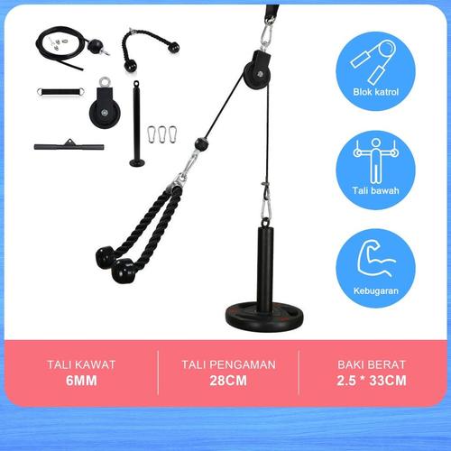 Jual Pull down Katrol Pulldown catrol Alat Fitness kabel Gym DIY cable ...