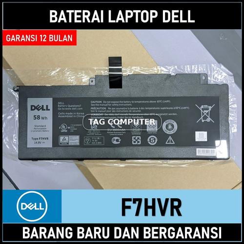 Jual BATERAI LAPTOP DELL INSPIRON 15-7537 17-7737 F7HVR - Jakarta Pusat ...