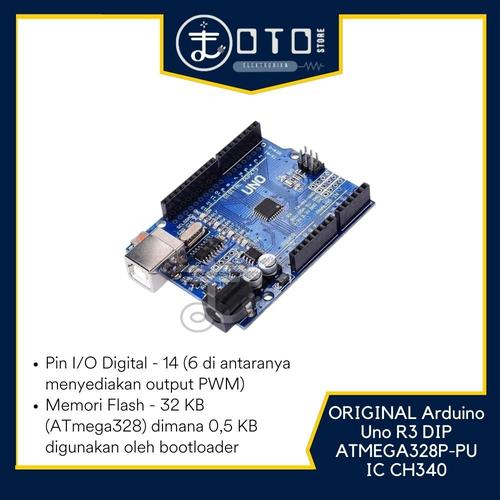 Jual ORIGINAL Arduino Uno R3 DIP ATMEGA328P-PU IC CH340 - Kota Malang ...