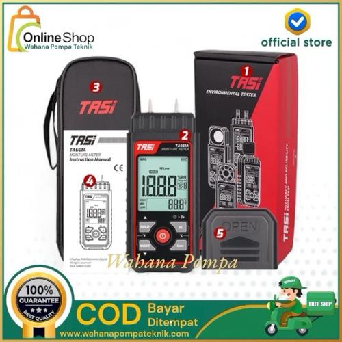 Jual Wood Moisture Meter Beton Kayu Semen Concrete Kertas Karton TASI TA-661A Humidity Content ...