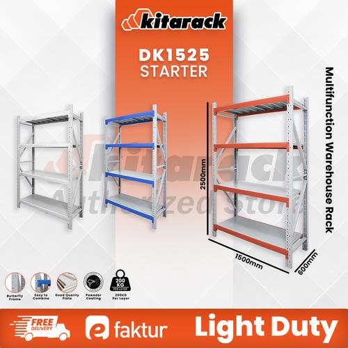 Promo KITARACK Rack Gudang Besi 200KG / Layer Panjang 1.5M Tinggi 2.5M ...