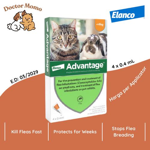 Jual Elanco Advantage Small Cat Rabbit 0.4 mL Obat Kutu Kucing Kelinci ...