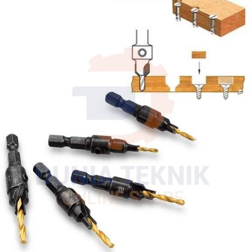 Jual Countersink Set 5Pcs untuk kayu ujung Hex / Counter Sink Kayu ...