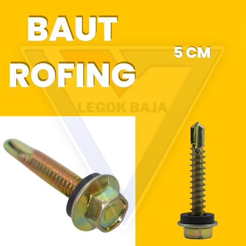 Jual Baut Rofing Ukuran 5 cm Baut Atap Rofing Kuning Murah Tajam Kuat ...