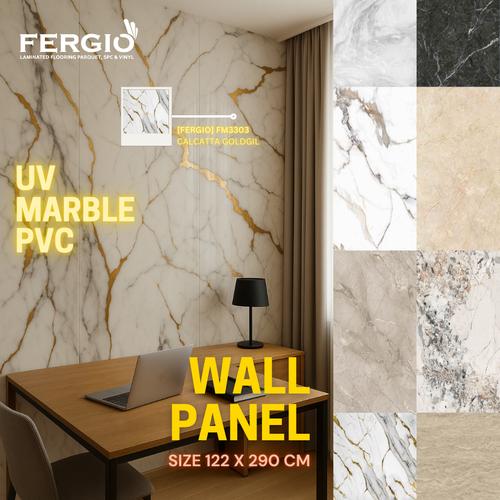 Jual FERGIO UV Marble 2D Wall Panel Stone | Tebal 3mm, Ukuran 122cm x 290cm | Wallboard PVC ...