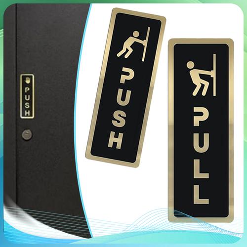 Jual Tarik Icon Label Sticker Petunjuk Pintu Pushpull Acrylic Sign Push ...