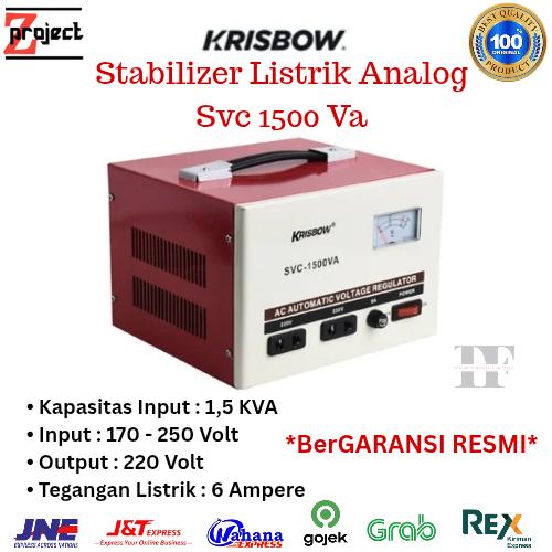 Jual KRISBOW stabilizer listrik analog 1500 VA / stabilizer krisbow 1,5 ...