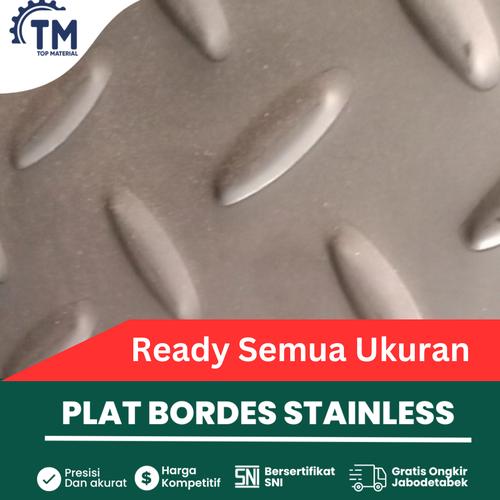 Jual Plat Bordes Stainless Steel SUS SS 304 Tebal 0.7mm 1mm 1.5mm 2mm ...