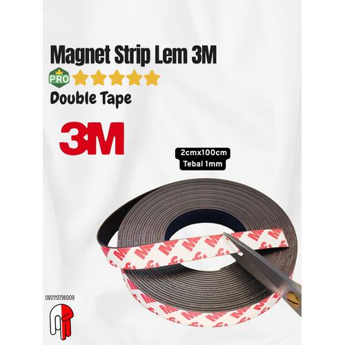 Jual MAGNET Strip Lembaran Hiasan Kulkas LEM Double Tape 3M Tisu Per 1 ...